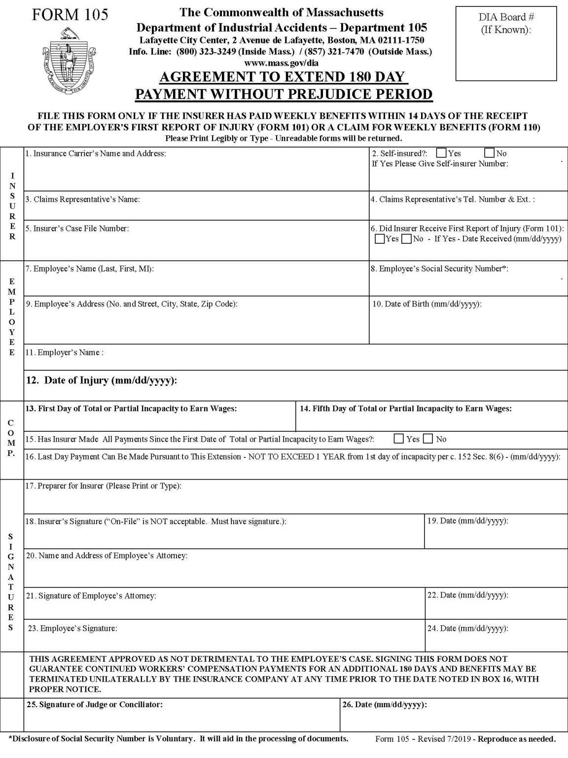 The Pay Without Prejudice Extension. To Sign, or Not to Sign the Form ...